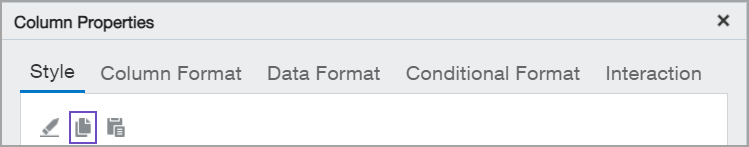 Copy column formatting to other columns—ICRW