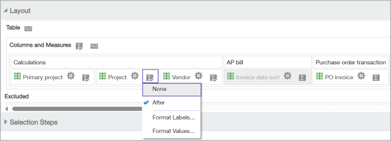 Add or remove column totals and subtotals—ICRW