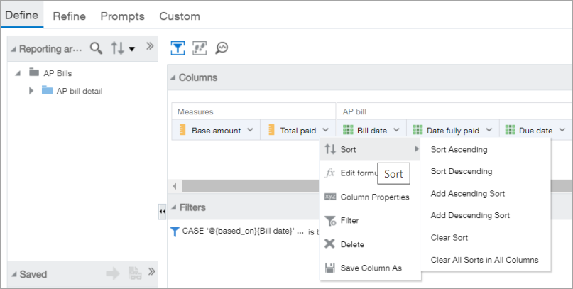 Change column sort order