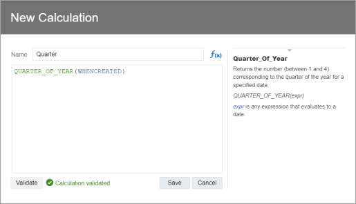 2. Add month, quarter, year, calculations