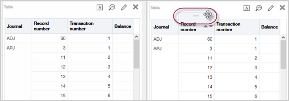 Change the column order