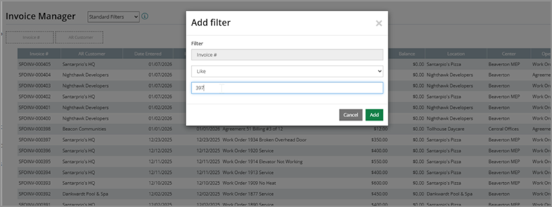 Enhanced invoice management in Sage Field Operations