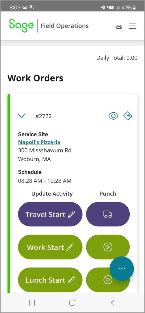Améliorations de l’application mobile Sage Field Operations