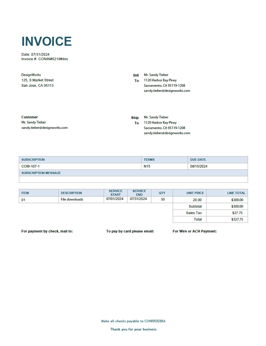 Exemples de modèles de documents imprimables